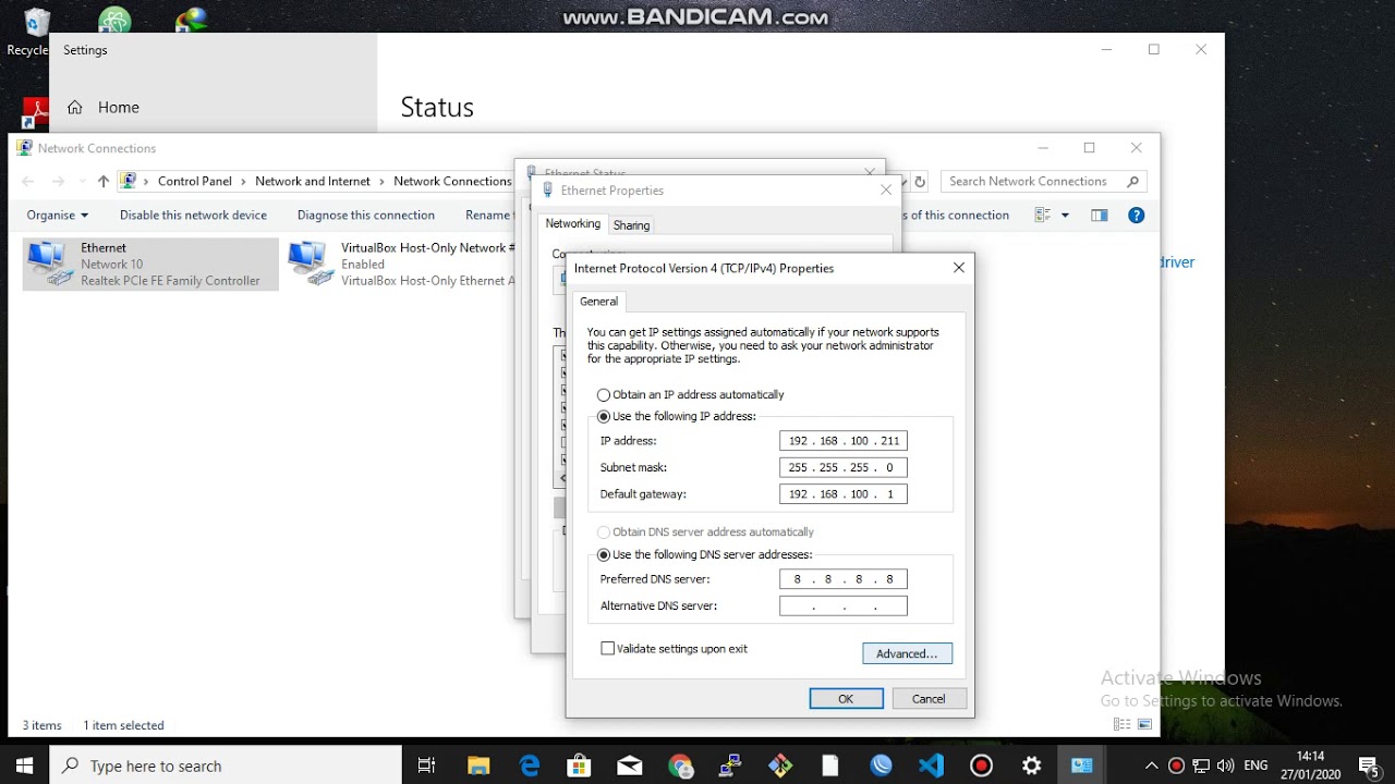 Pengaturan Alamat IP secara Static di Windows 10 - YouTube
