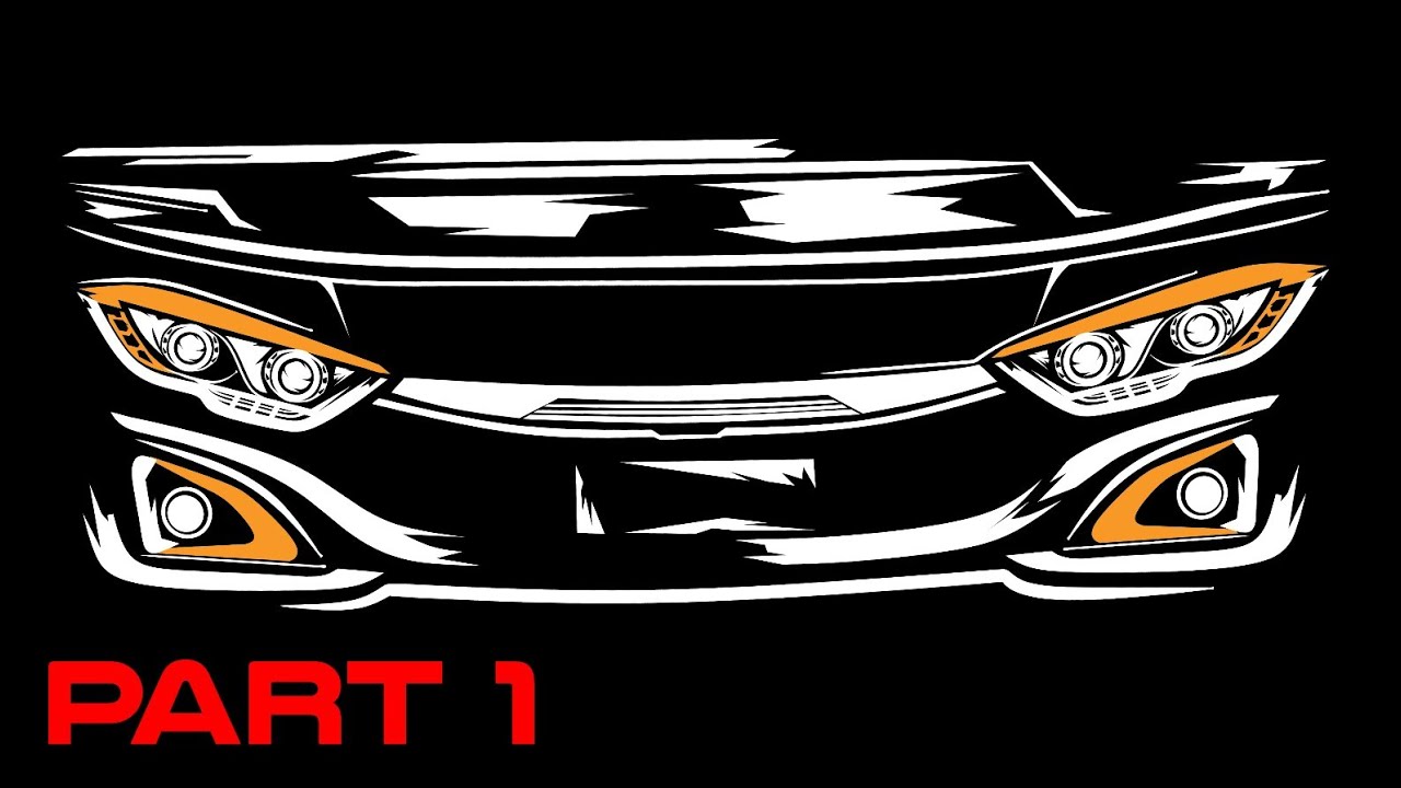 DESAIN VECTOR SILUET BUS PART 1 - YouTube