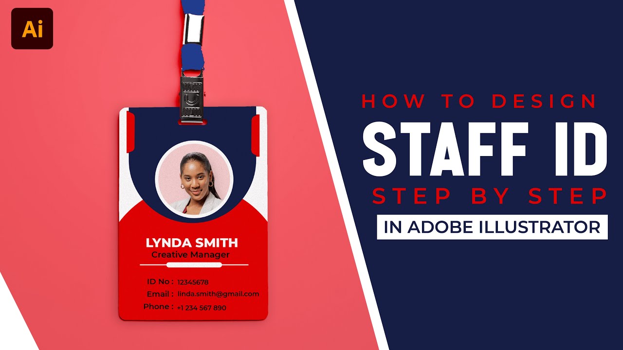 How To Easily Design a Staff Id/ Job Card in Adobe Illustrator - YouTube