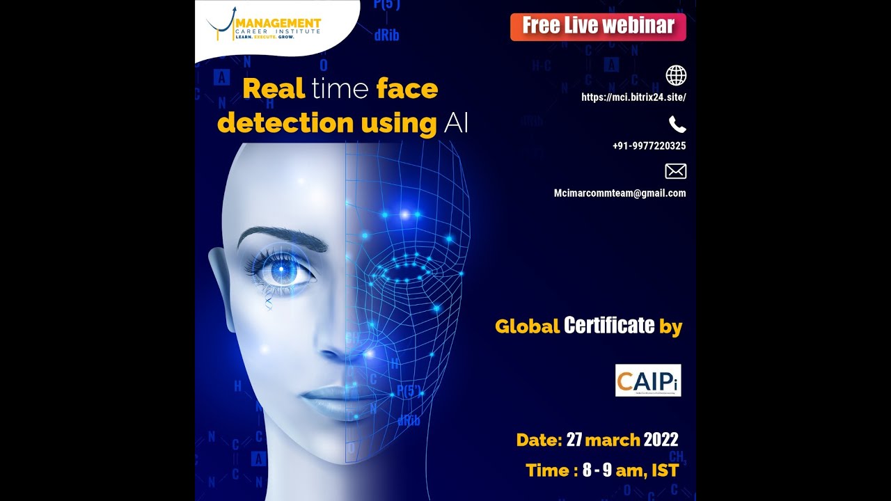 Real Time Face Detection using Artificial Intelligence | Free Webinar ...