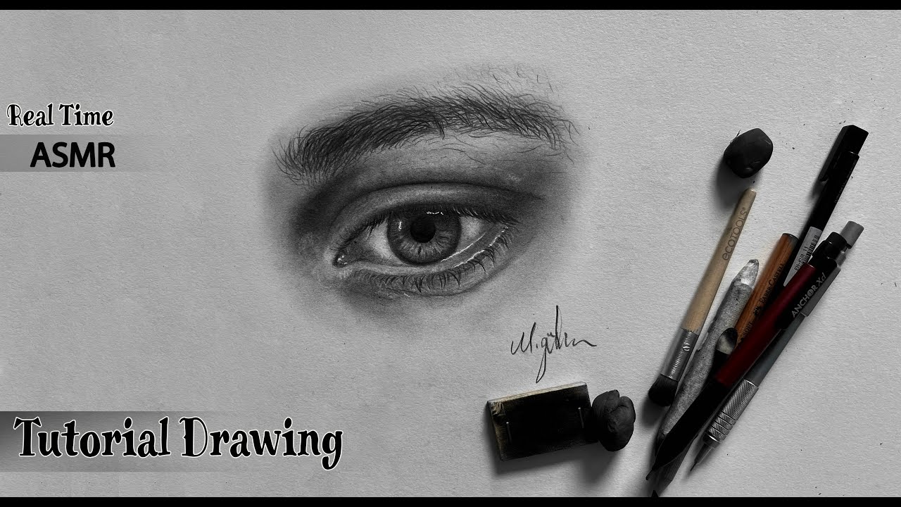 How to draw a hyper realistic eye, Step by Step, Tutorial, For ...