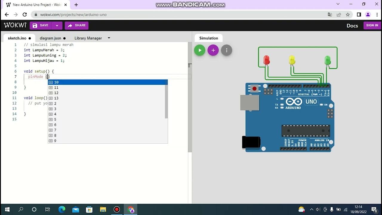 Simulasi ARDUINO || LAMPU MERAH SEDERHANA - YouTube