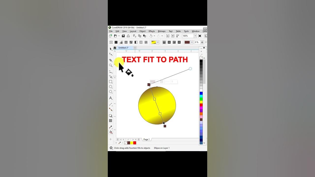 text fit to path \\ text fit to shape in coreldraw #love #viral #trending #shortsvideo #new # ...