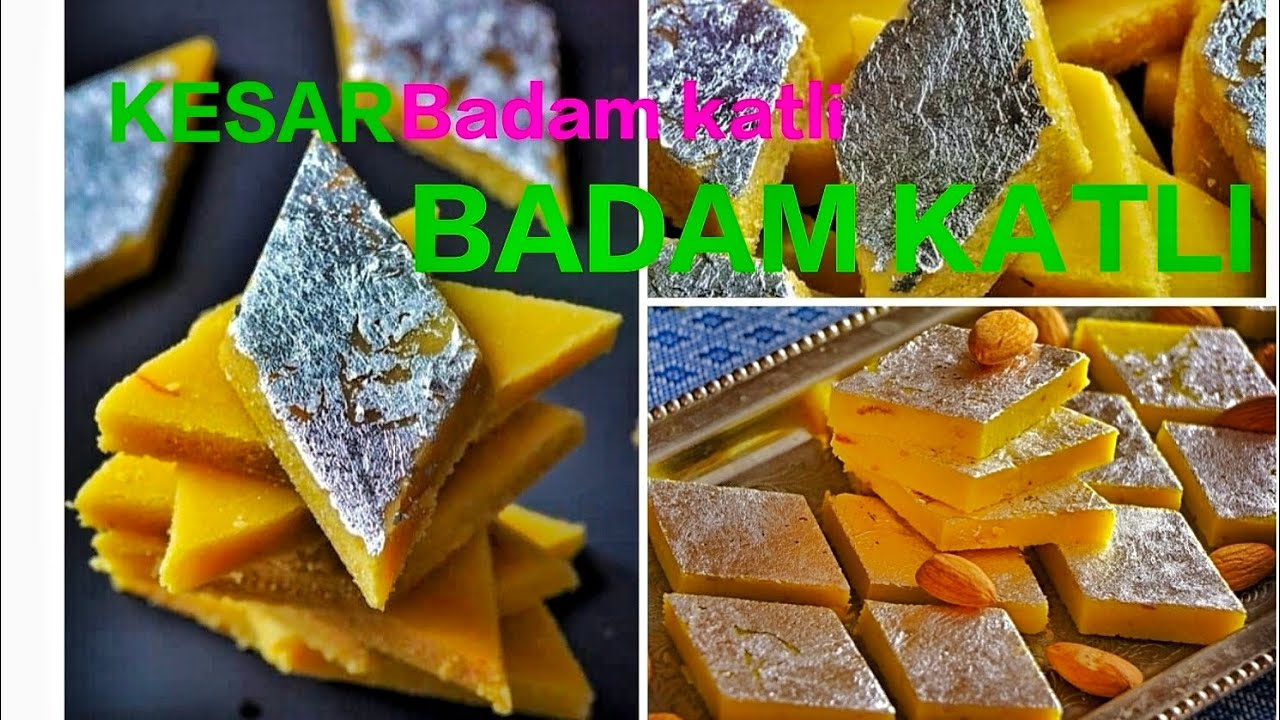 kesar badam katli vlogs kaju katli mithai sweets recipe almost katli ...