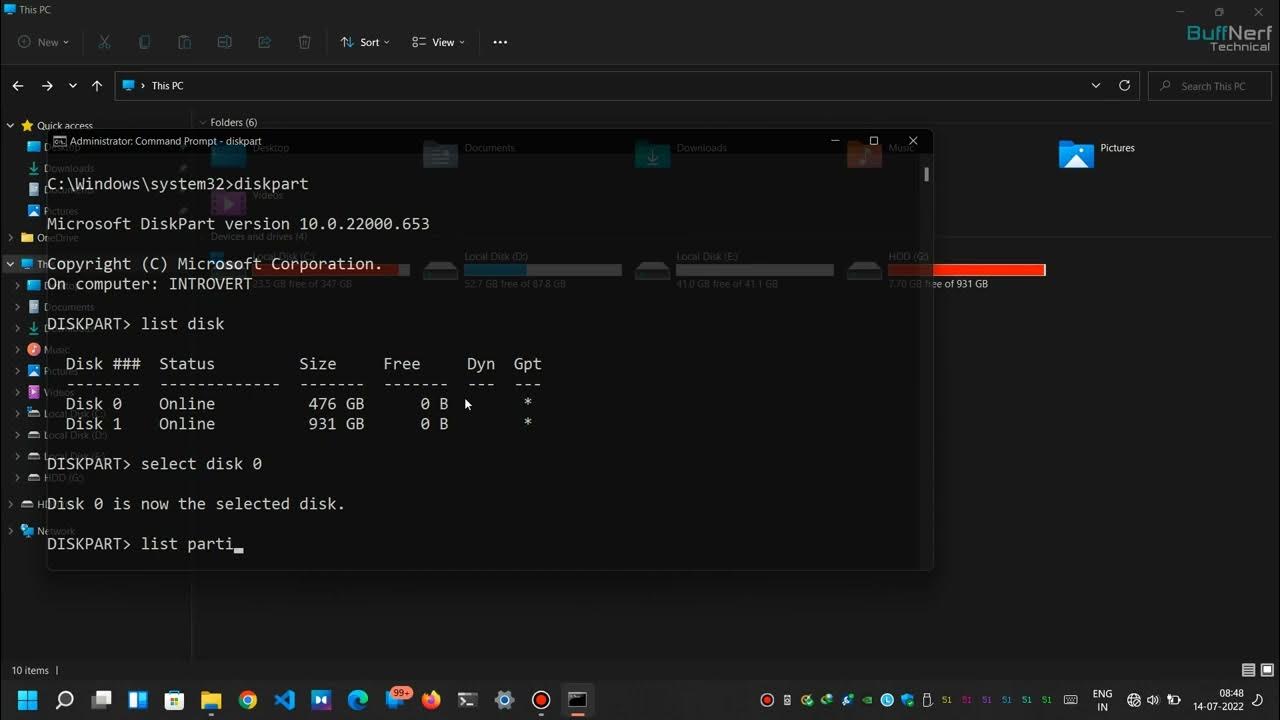 Complete Format Partition Using Command Prompt | Format Partition ...