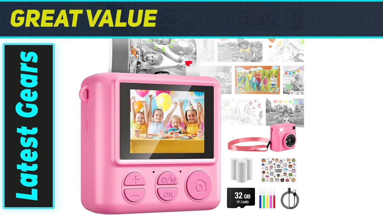 Kids Camera Instant Print: The Perfect Pink Digital Camera for Young ...