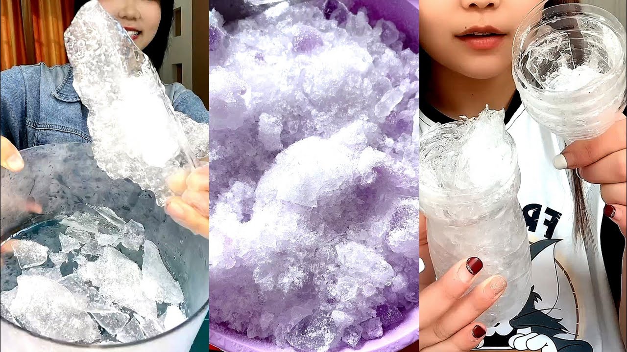HARD ICE EATING / CRUSHED ICE / THIN ICE. ICE EATING - YouTube