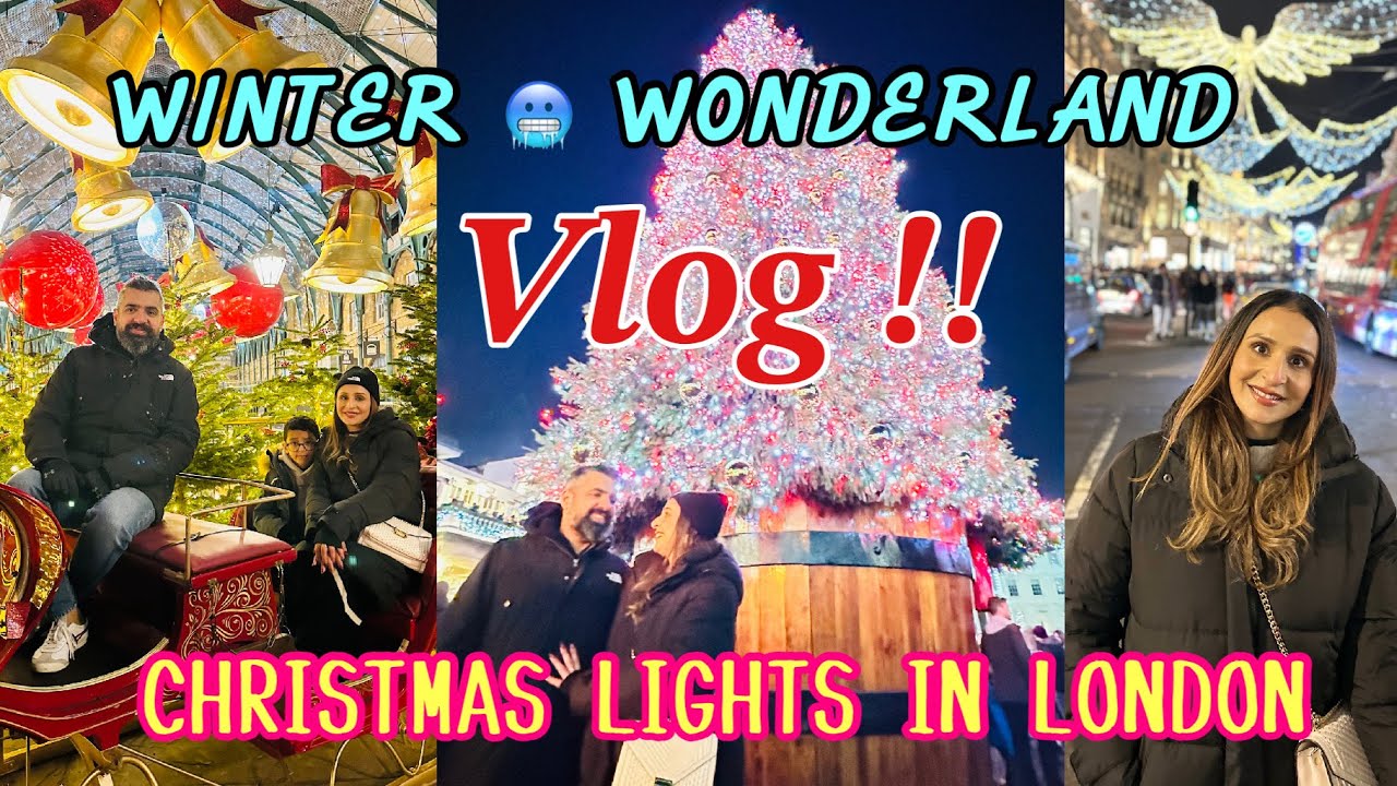 *VLOG* Christmas Lights in *LONDON* Husband Challenge me🤨|| Winter ...