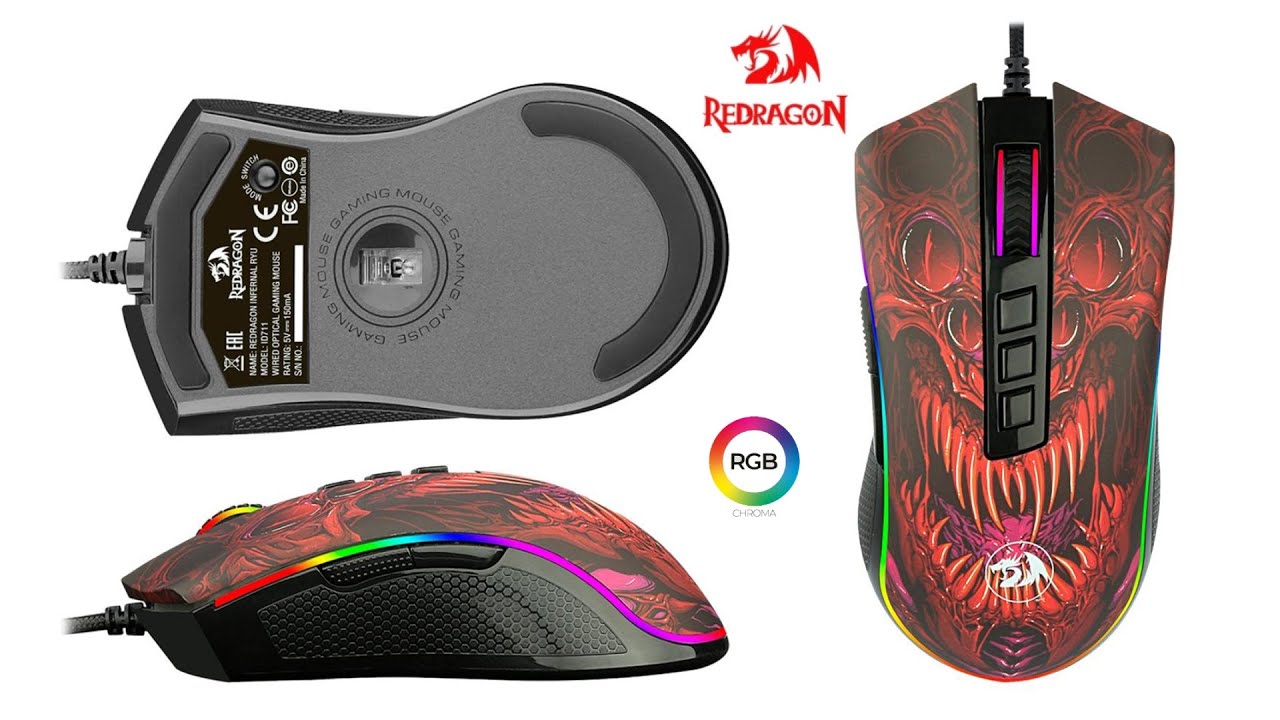 Mouse Gamer Redragon Infernal Dragon Ryu - YouTube