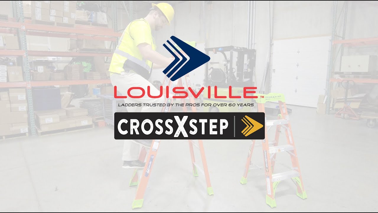 OSHA Fairy Godfather Approved: Louisville Cross Step Ladder - YouTube