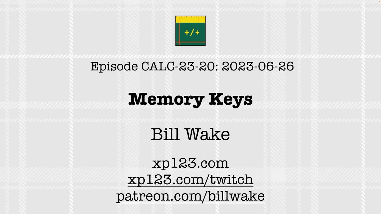 CALC 23 20: Memory Keys - Kilt Calculator - YouTube