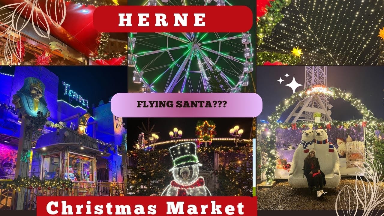 Flying Santa Claus in Herne Christmas Market😍|walking tour | Magical Winter Wonderland in Herne🎅 ...