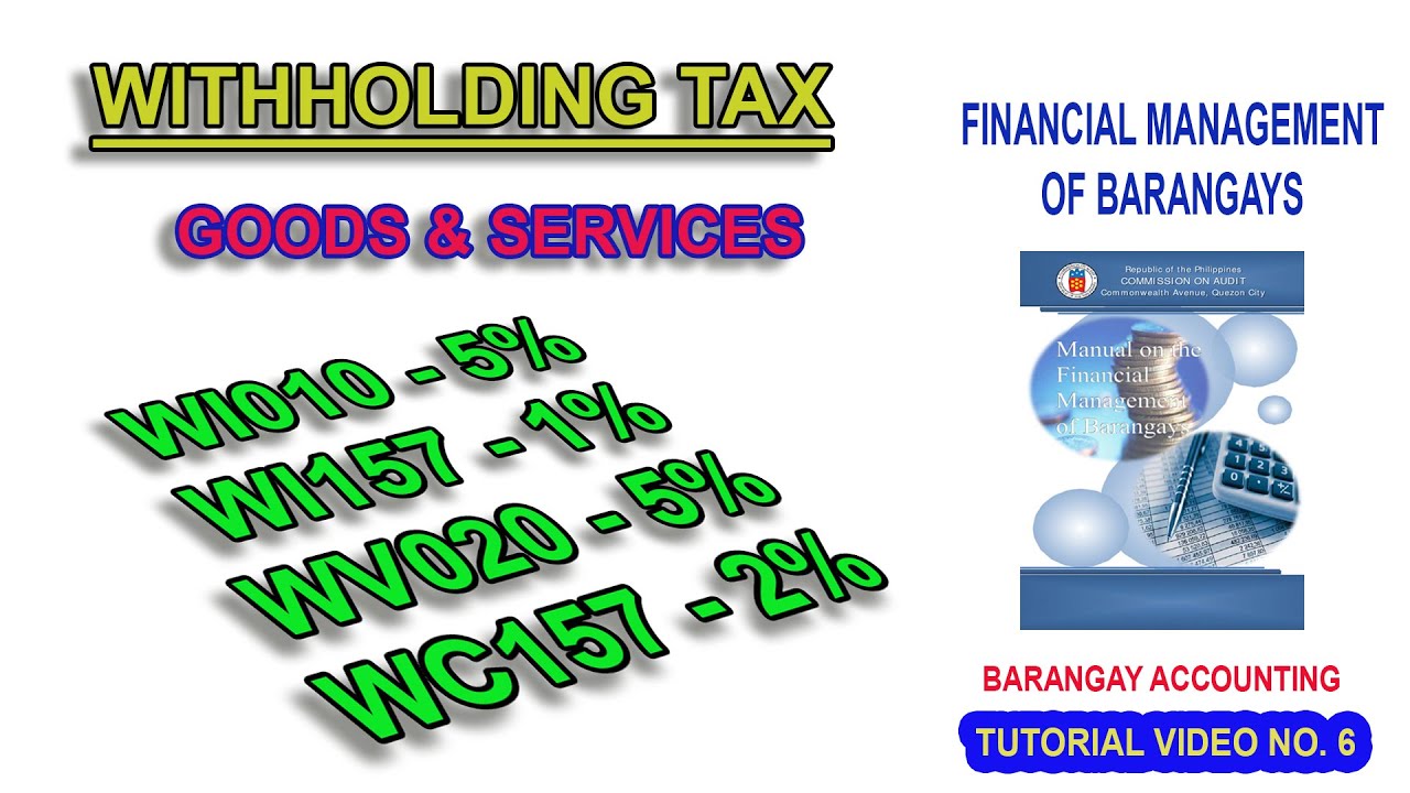WITHHOLDING TAXES ON BARANGAY PROCUREMENT TRANSACTIONS | BARANGAY ...