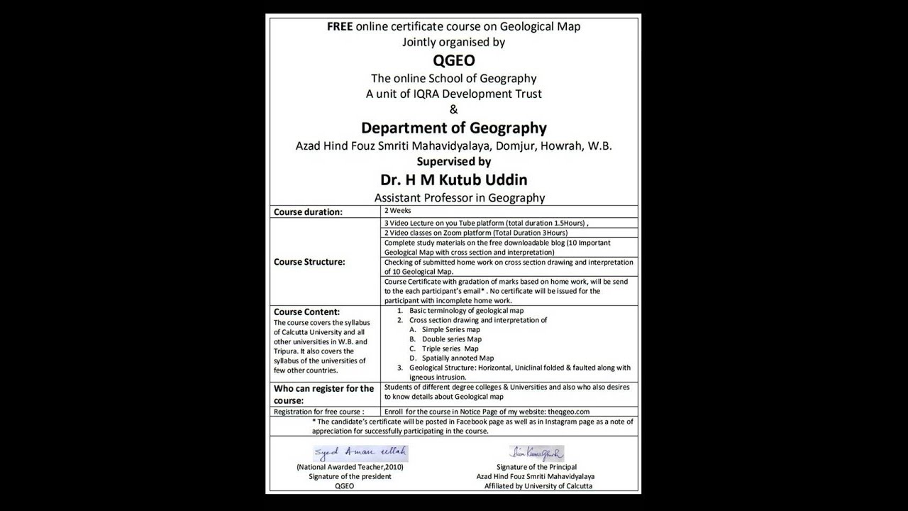FREE online Certificate Course on Geological map - YouTube