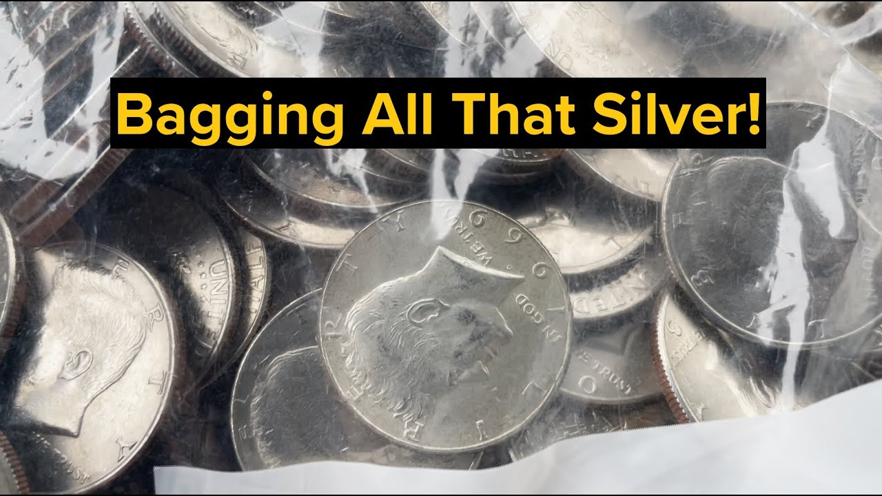 Bagging All That Silver - Coin Roll Hunting Silver Half Dollars - YouTube