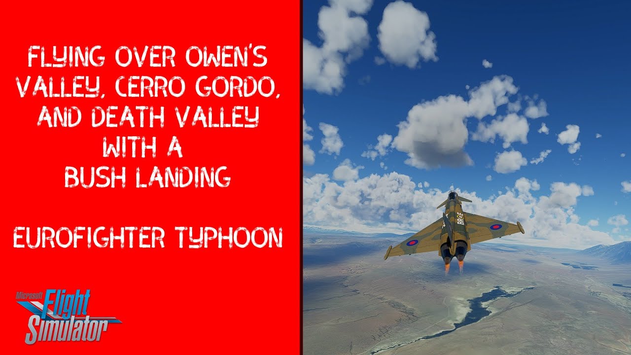 FS2020 | Eurofighter Typhoon Flight over California bush landing - YouTube