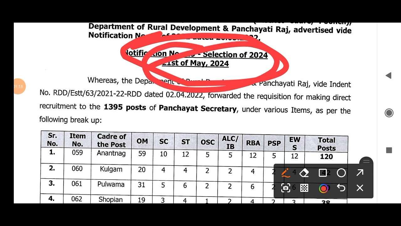 JKSSB// VLW// Panchayat Secretary// Final Selection List Out - YouTube