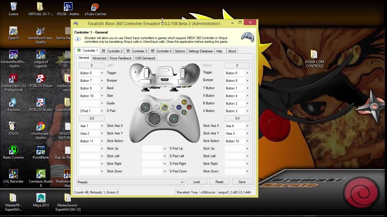 Tutorial - Como Jogar com Joystick de Play ou XBOX em qualquer Jogo de ...