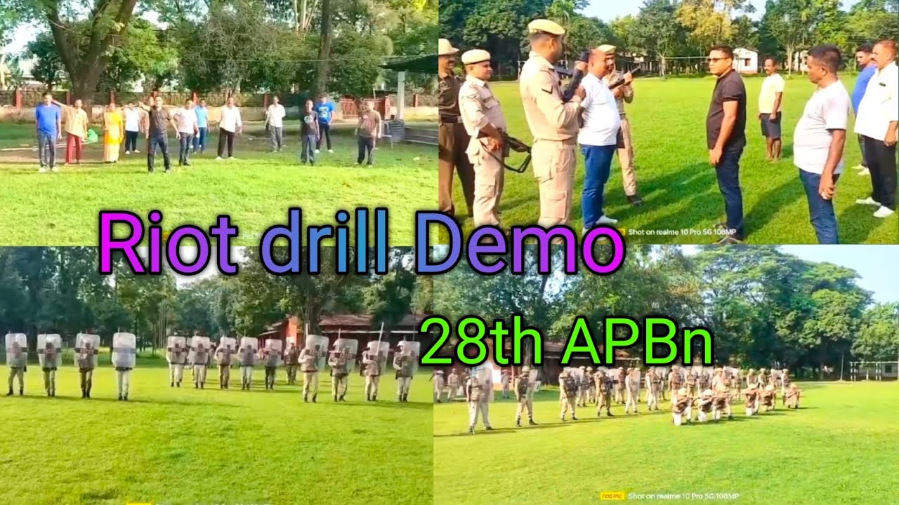 Riot drill Demo || 28th APBn #aptrainer #assampolice #riot #drill - YouTube