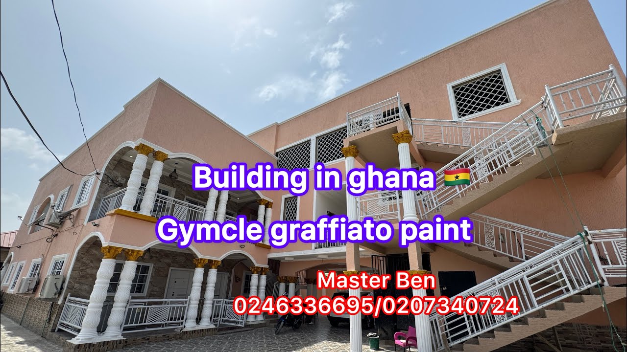 Building in Ghana🇬🇭 Gymcle graffiato paint supply all king of paint in ...