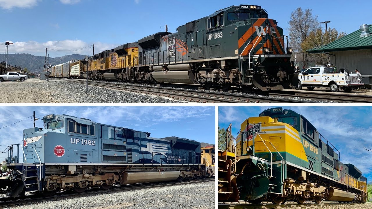 Union Pacific Heritage Units! Feat. UP 1983, UP 1995, and UP 1982 - YouTube