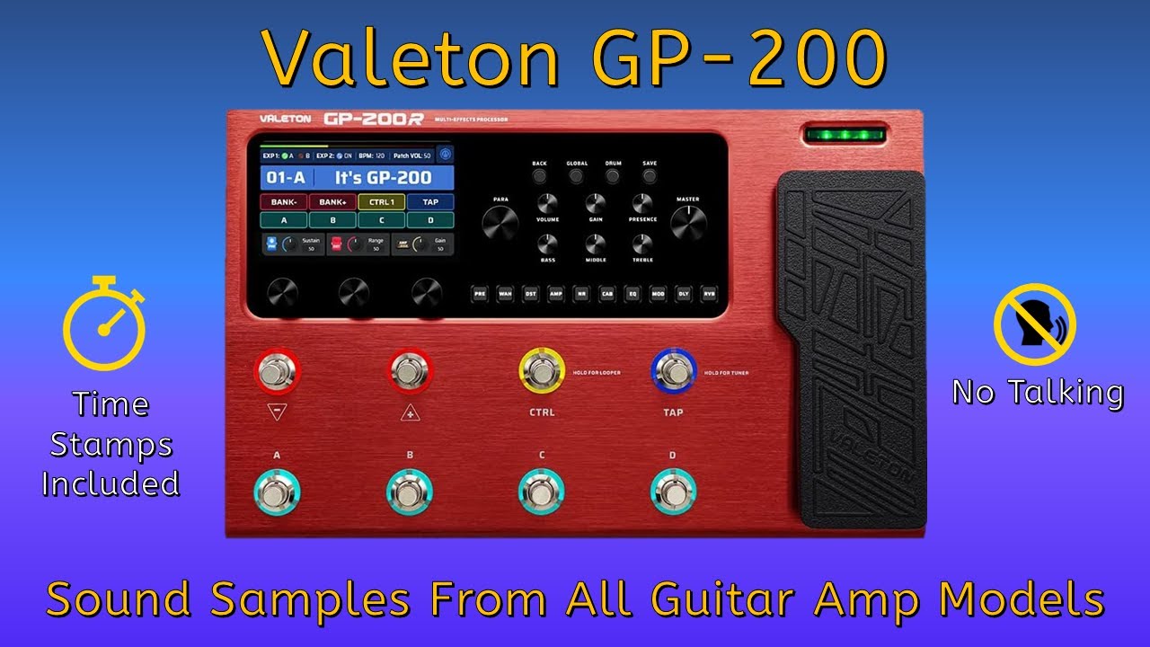 Valeton GP-200 - All Guitar Amp Models (No Talking) - YouTube