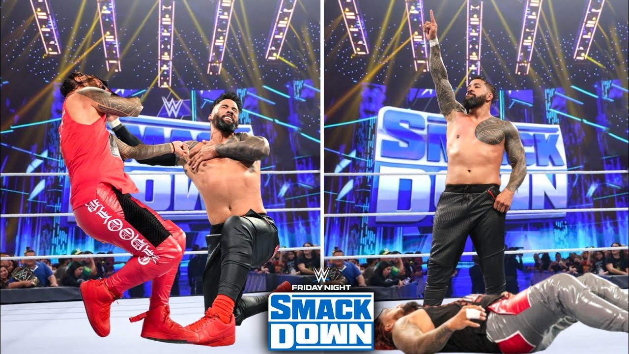 JEY USO Returns To Smackdown & Attack JIMMY USO | Jey Uso Attack Jimmy ...