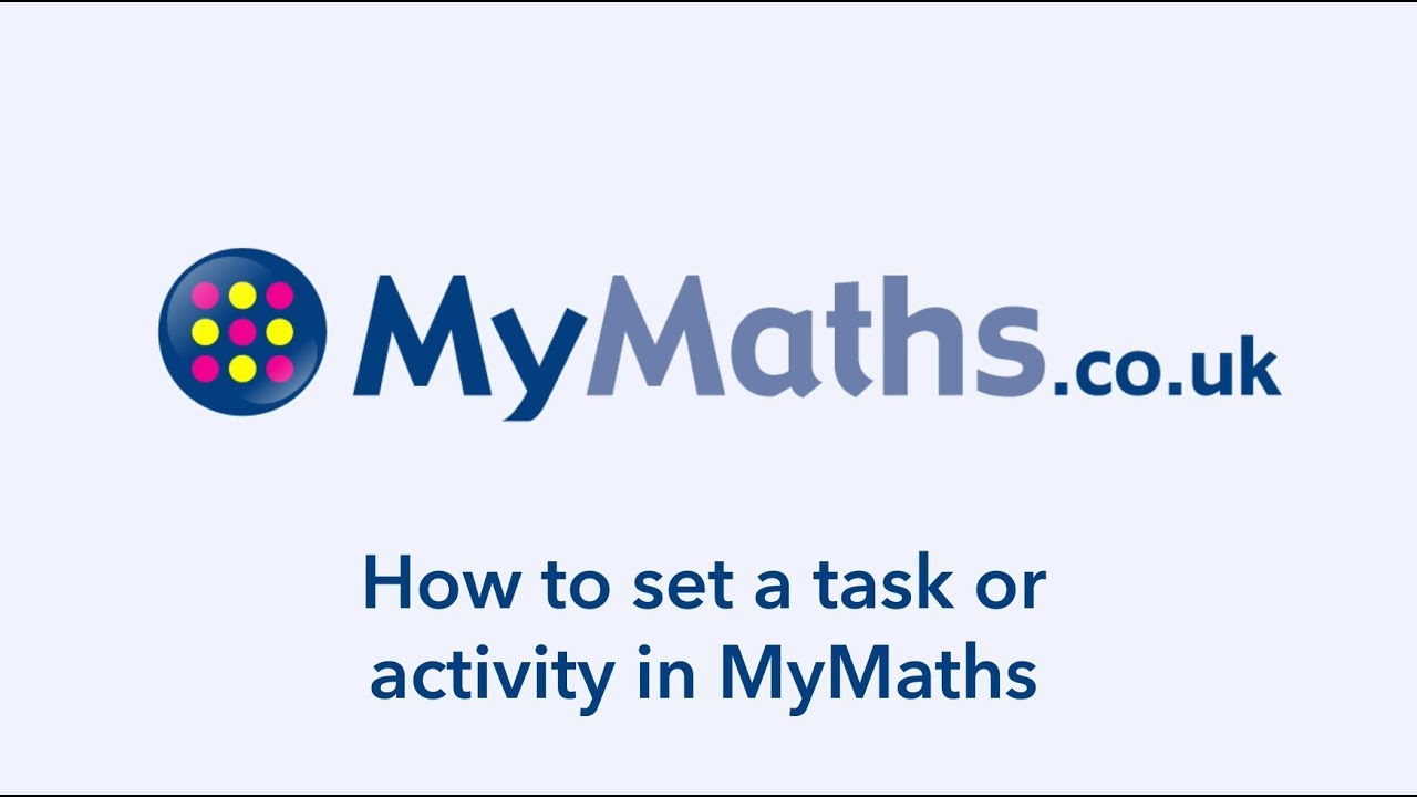 How to set a task or activity in MyMaths - YouTube
