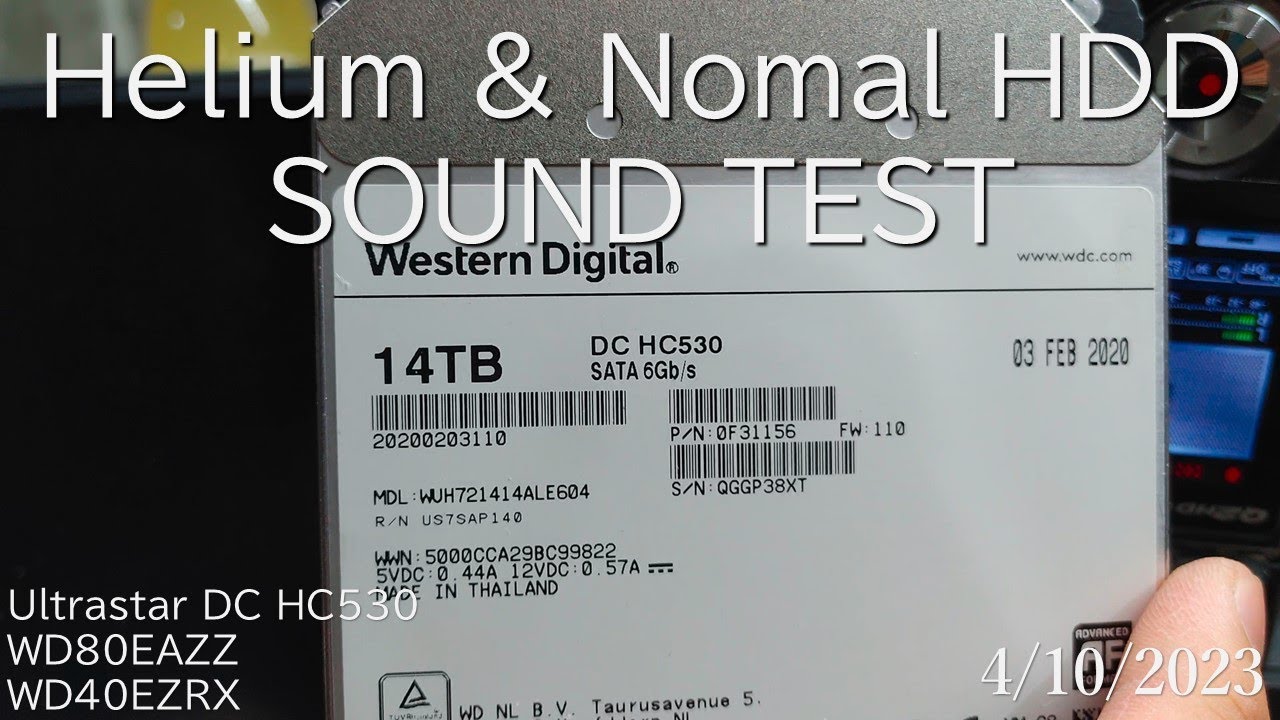 Helium Ultrastar DC HC530 & Nomal HDD SOUND TEST - YouTube