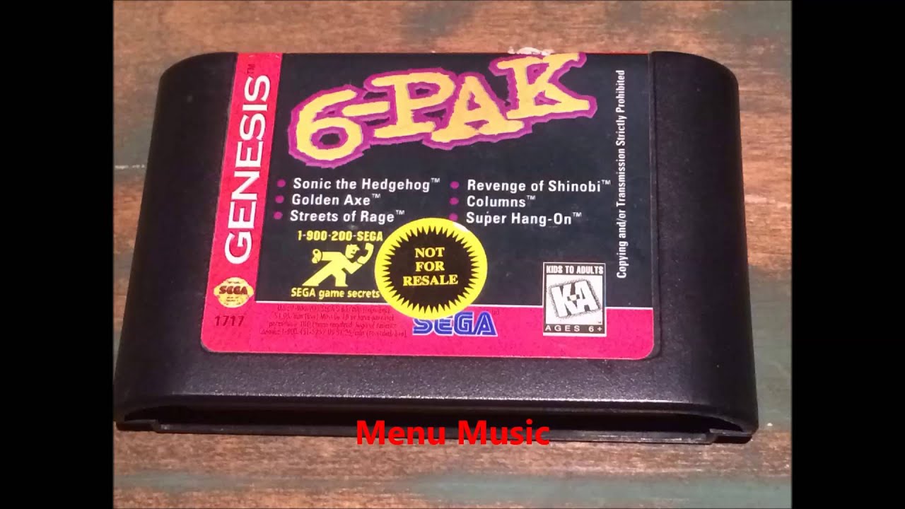 Sega Genesis: 6-Pak - Menu - YouTube