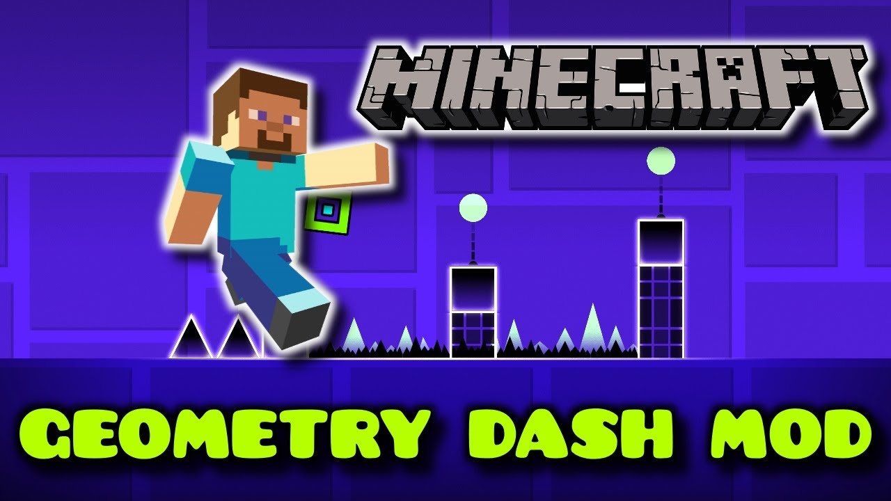 Minecraft GEOMETRY DASH Mod! (Blocks, Coins, Portals and More ...