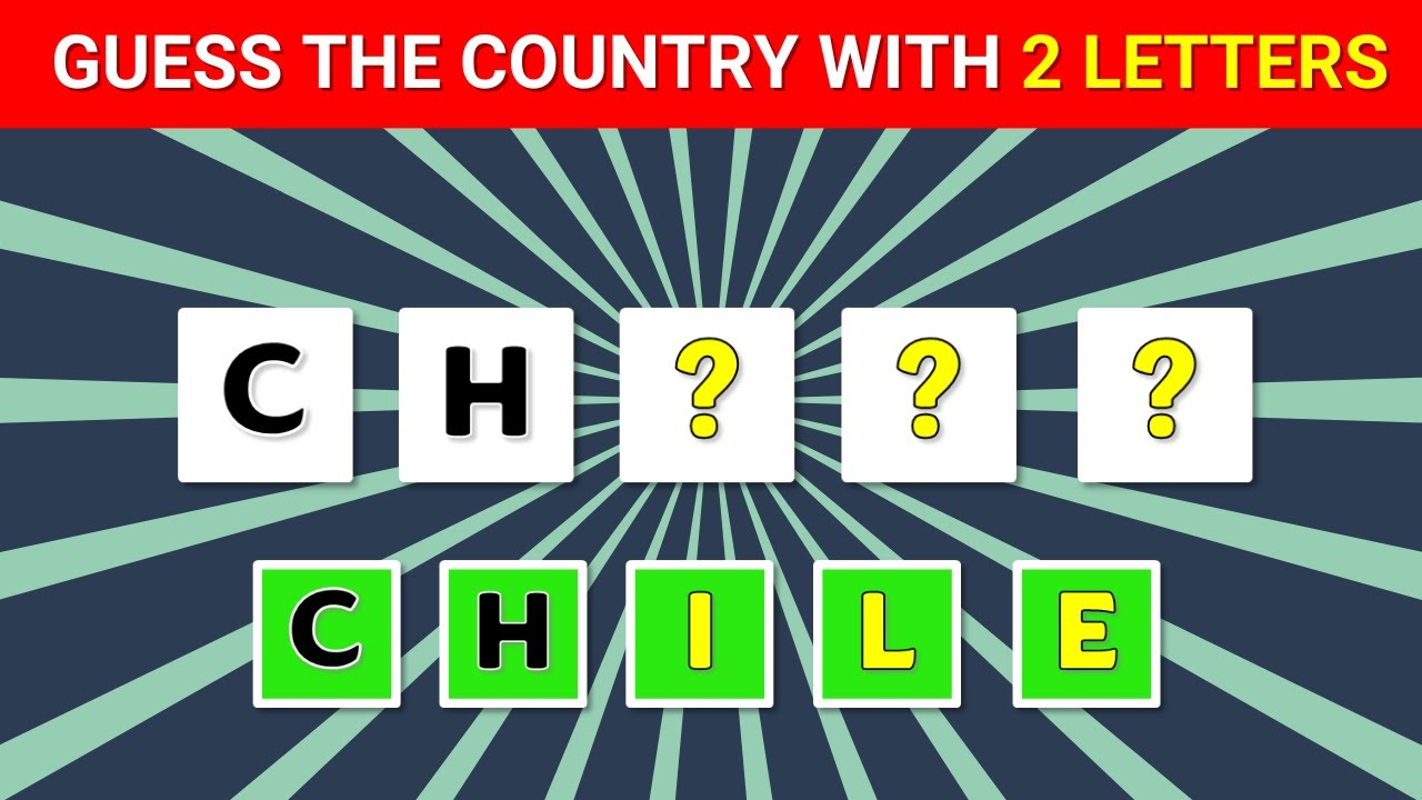 Country Quiz: Guess The Country by 2 Letters - YouTube