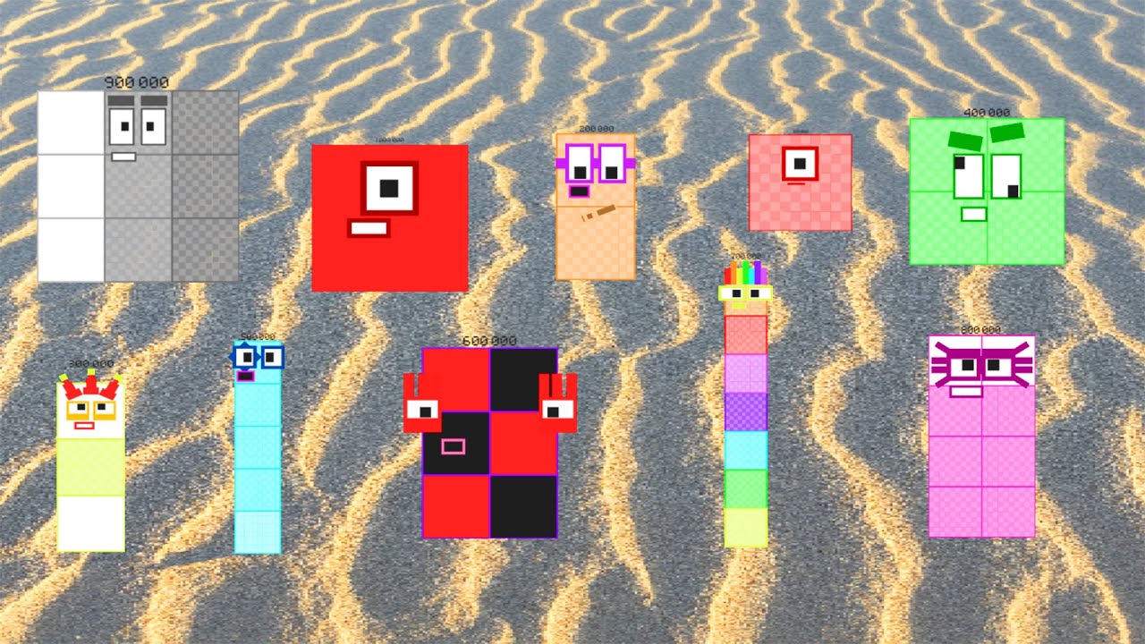 Numberblocks Band Retro 100000 to 1000000 Each Sounds - YouTube