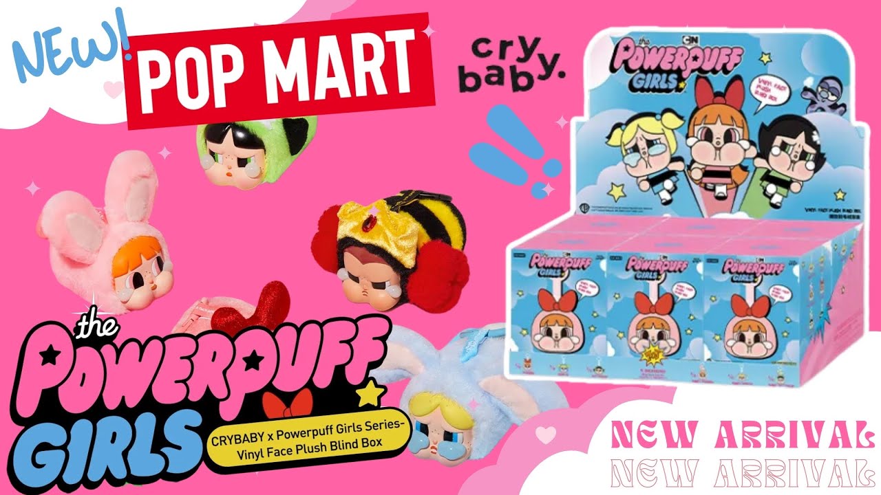 🤩 POPMART Powerpuff Girls Plushy Face Vinyl Blind Box Unboxing FULL SET ...
