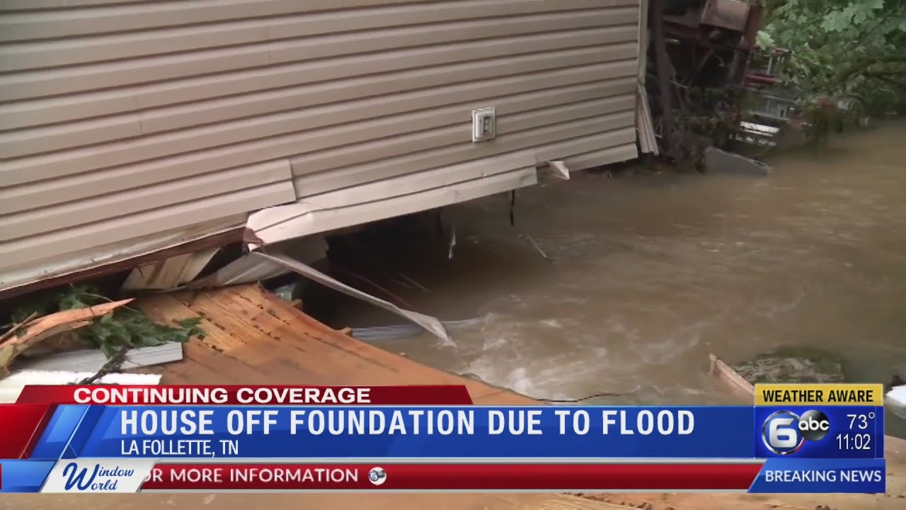 House off foundation due to flooding - YouTube
