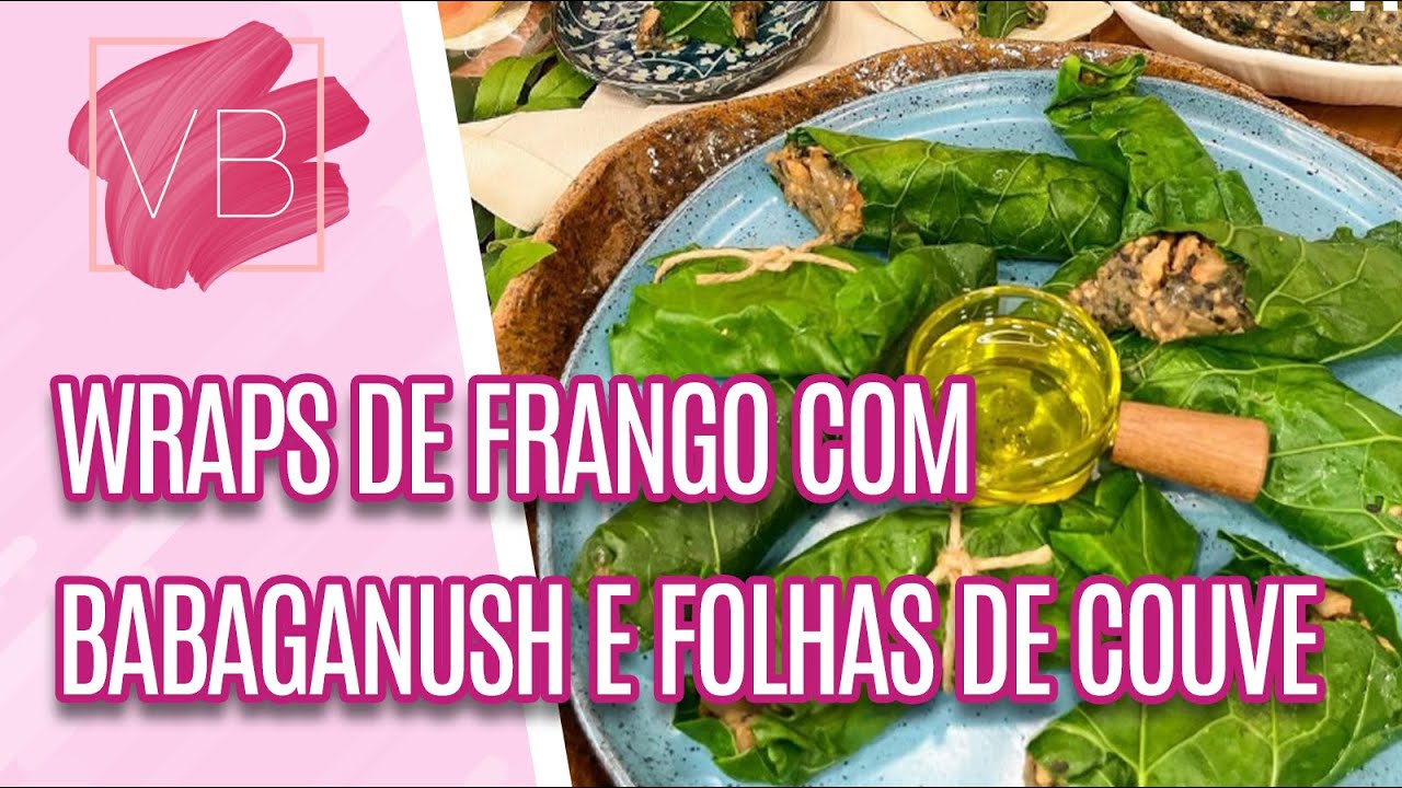 Receita barata e low carb de WRAP DE FRANGO COM BABAGANUSH E FOLHAS DE ...