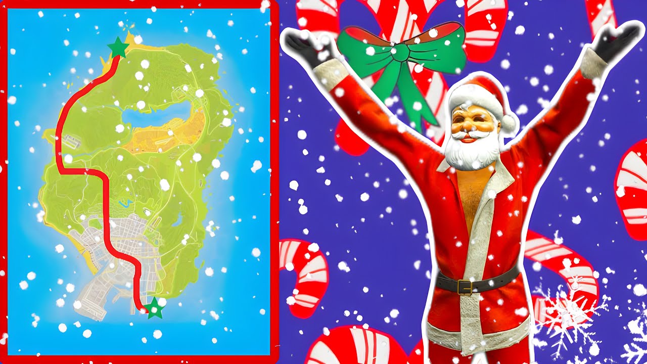 GTA 5 *SNOW WALK *ACROSS THE MAP TIMELAPSE!!! - YouTube