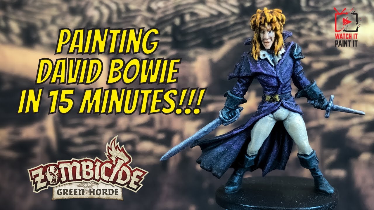 Painting David Bowie in 15 minutes!!! Zombicide Hitch Tutorial - YouTube
