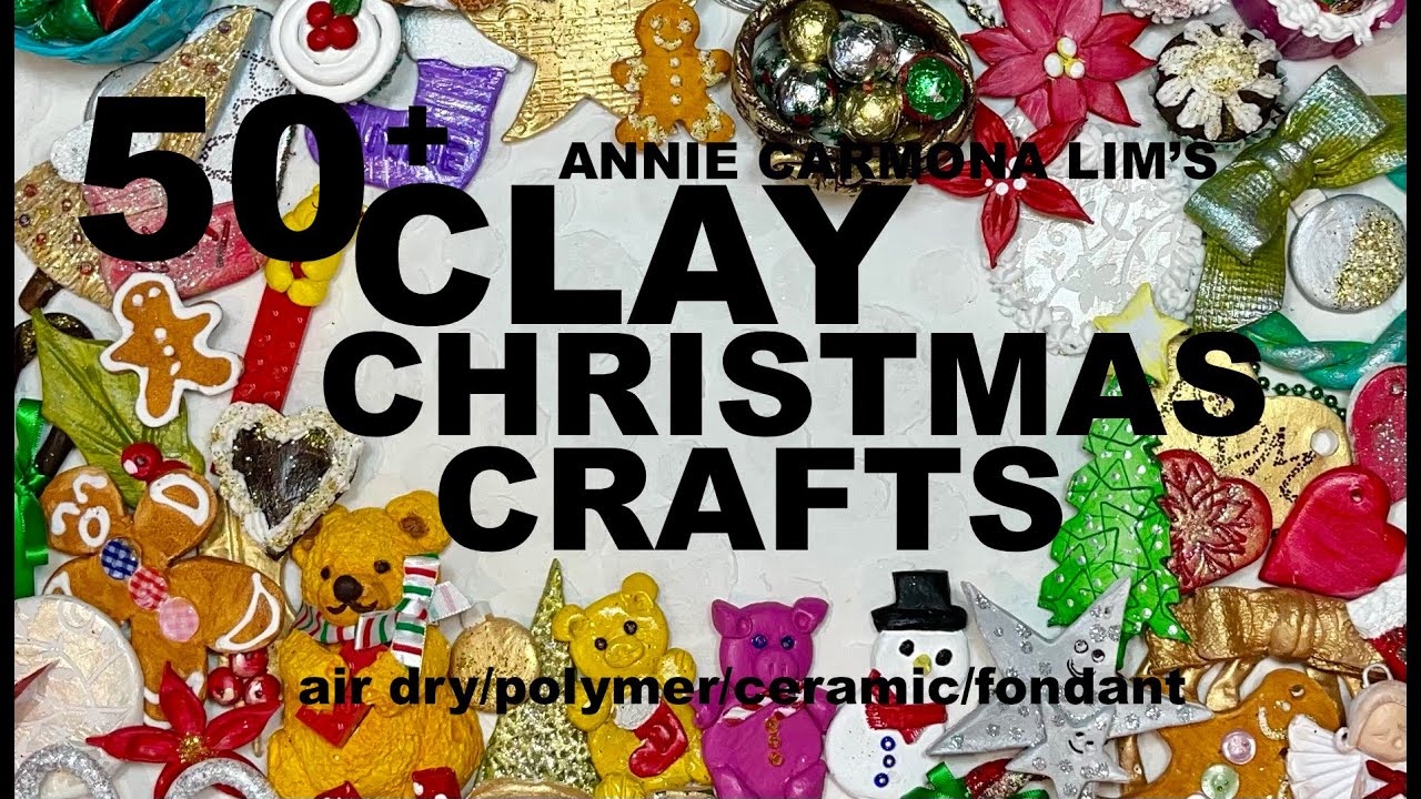 50+ Clay Christmas crafts! OK for air dry, polymer, ceramic hand ...