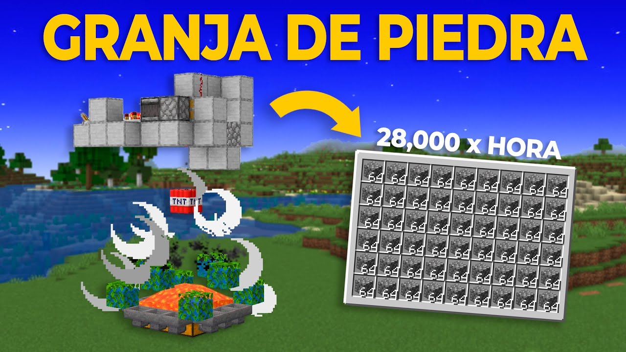 Granja de Piedra Minecraft 1.21 JAVA - 28,800 por Hora! - YouTube