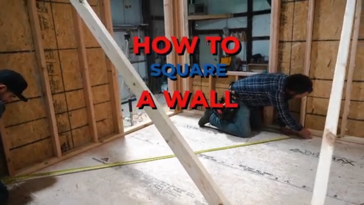 How to square a wall with the Pythagorean Theorem - YouTube