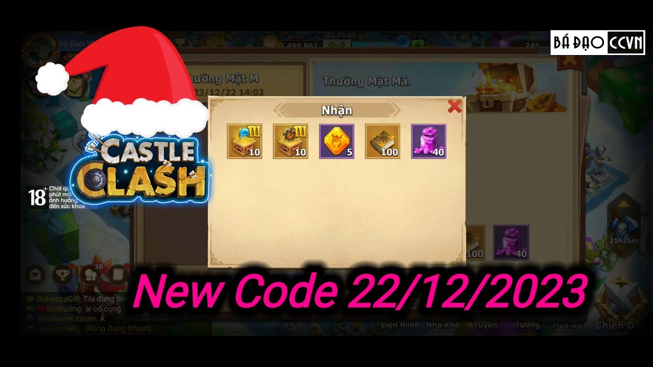 Castle Clash New Code Noel 🎅 Update 22 Dec 2023 Cập Nhật Code Loạn ...