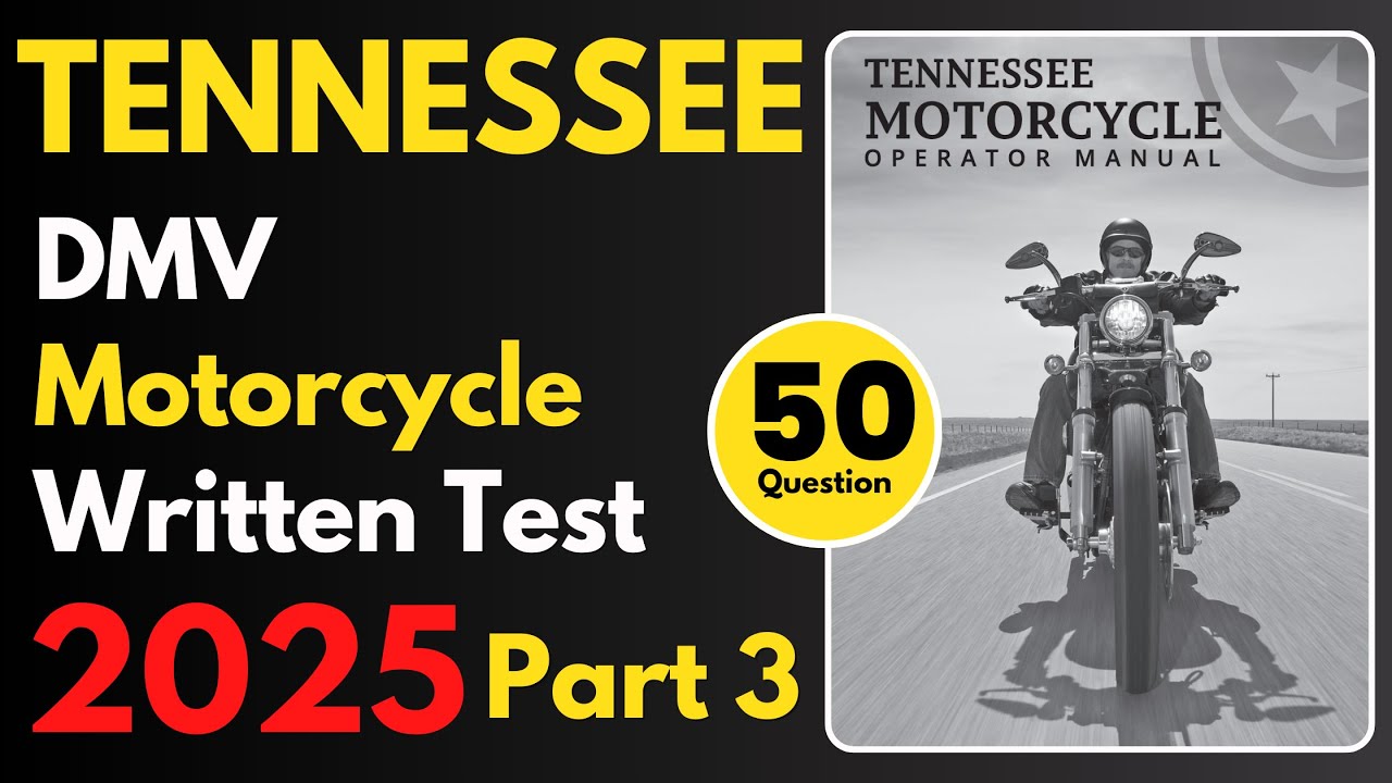 Tennessee Motorcycle Written Practice Test | Part 3 | DMV Motorcycle ...