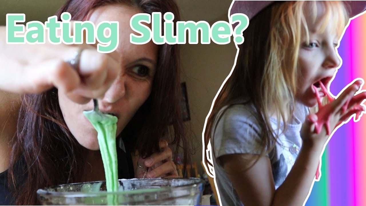 Eating Slime? Unicorn Morgan makes slime and eats it!! - YouTube