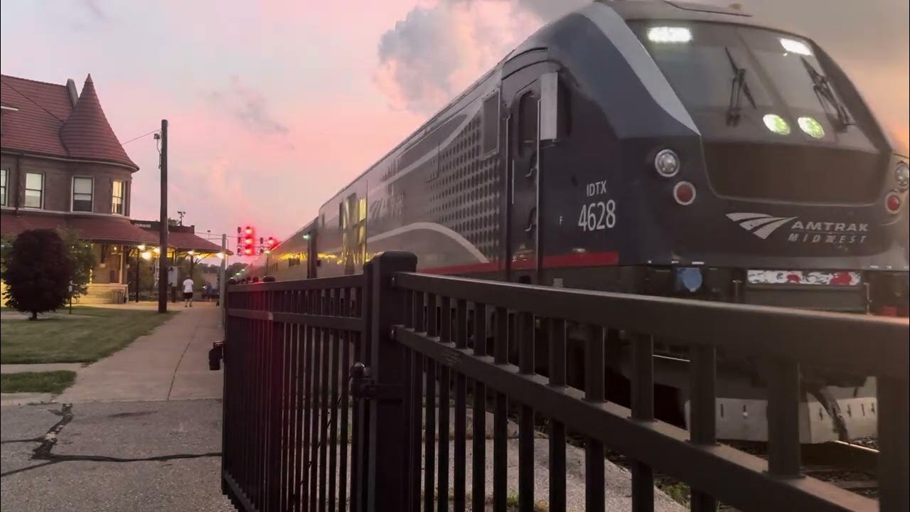 Amtrak blue water eastbound in Durand mi - YouTube