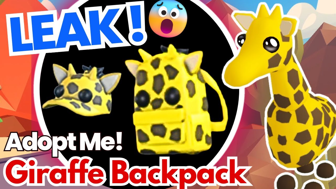 Adopt Me Exclusive LEAK! 😱Giraffe Backpack & Hat SECRETLY Revealed ...