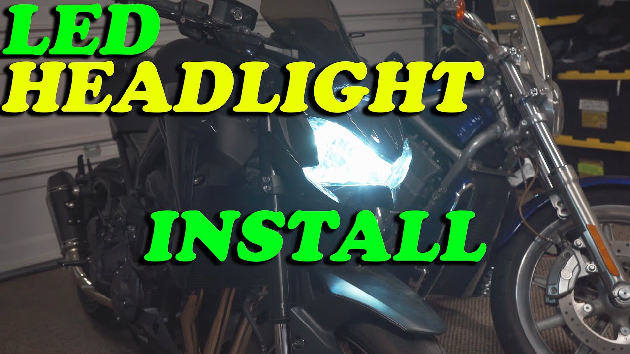 Led Headlight Install Z900 - YouTube