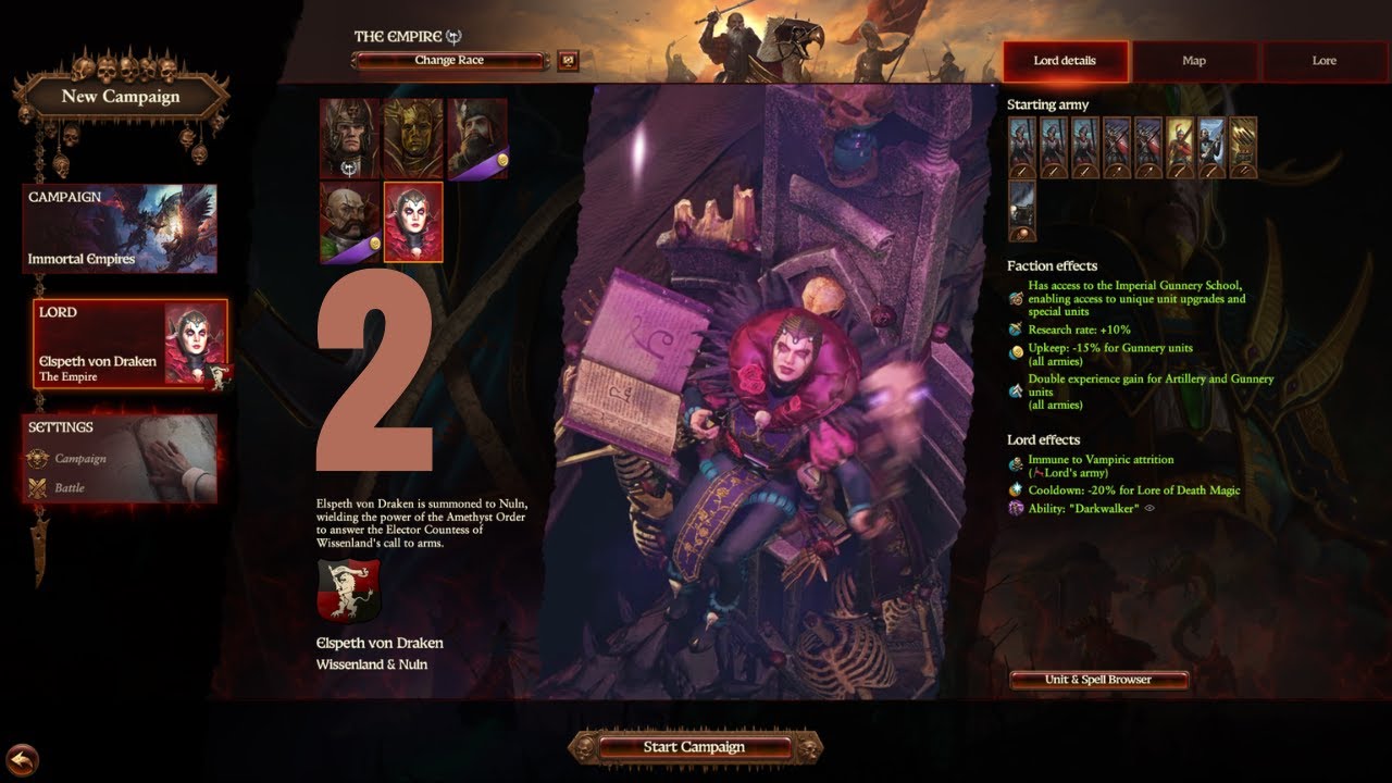 Total War Warhammer 3 - Immortal Empires - Empire - Elspeth Von Draken ...