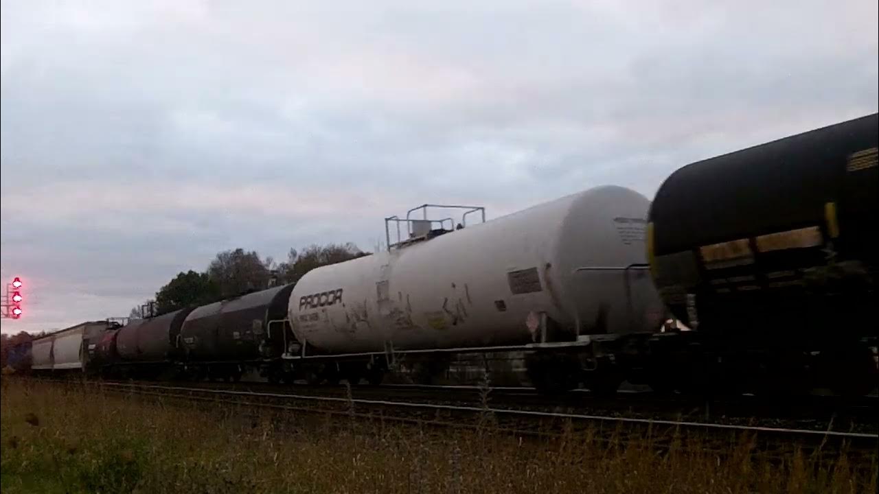 CN X422 w/ CN Engines 3967 (ex CREX 1212) Running Solo leads this long 522 axle, EB Mixed ...