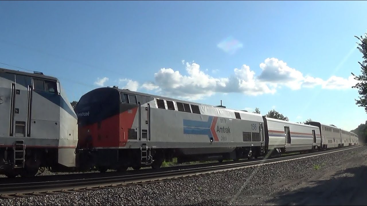 Amtrak #6 with AMTK 156 as Third Unit - YouTube